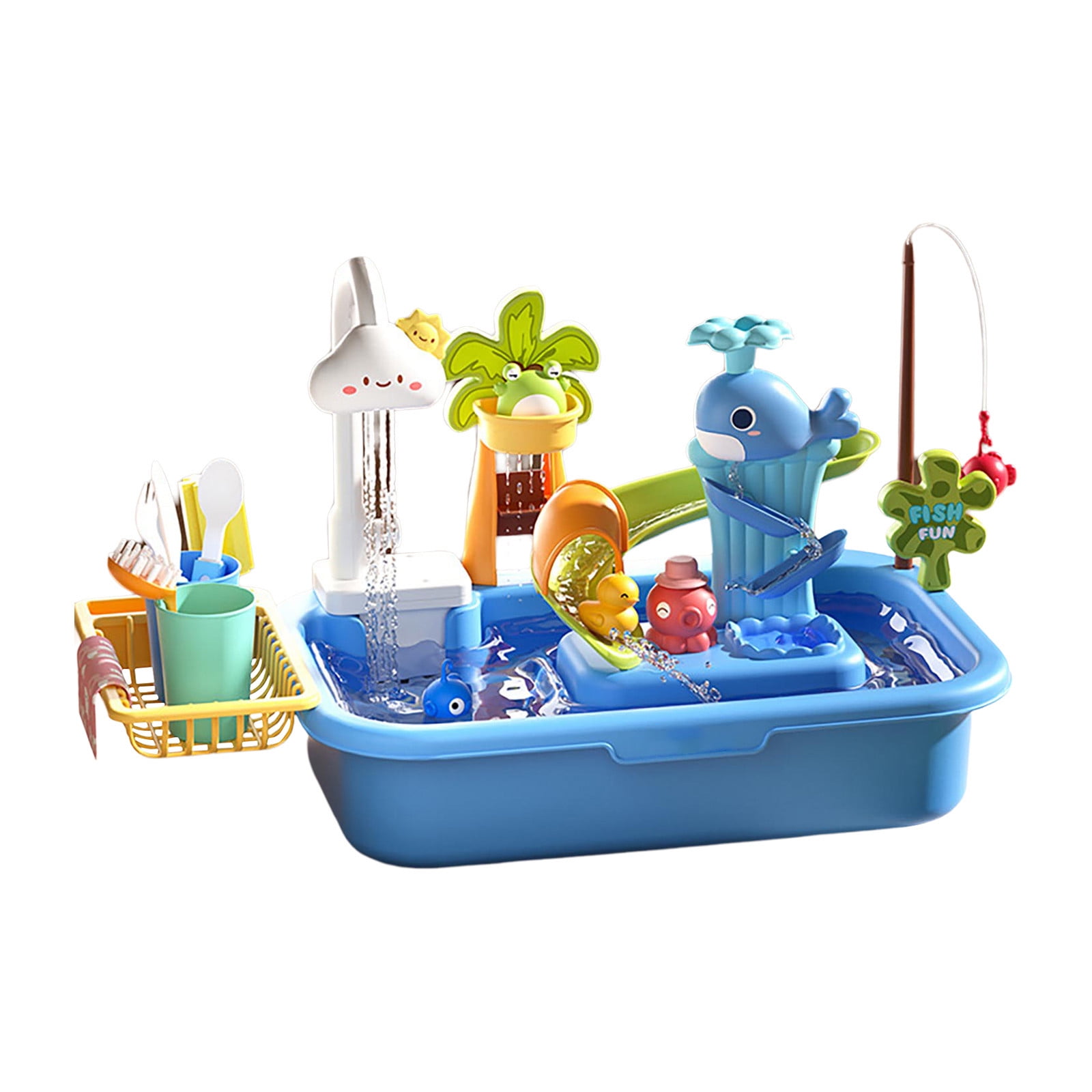4 In 1 Kitchen Toy With Running Water, Children's Kitchen Toy Equipped ...