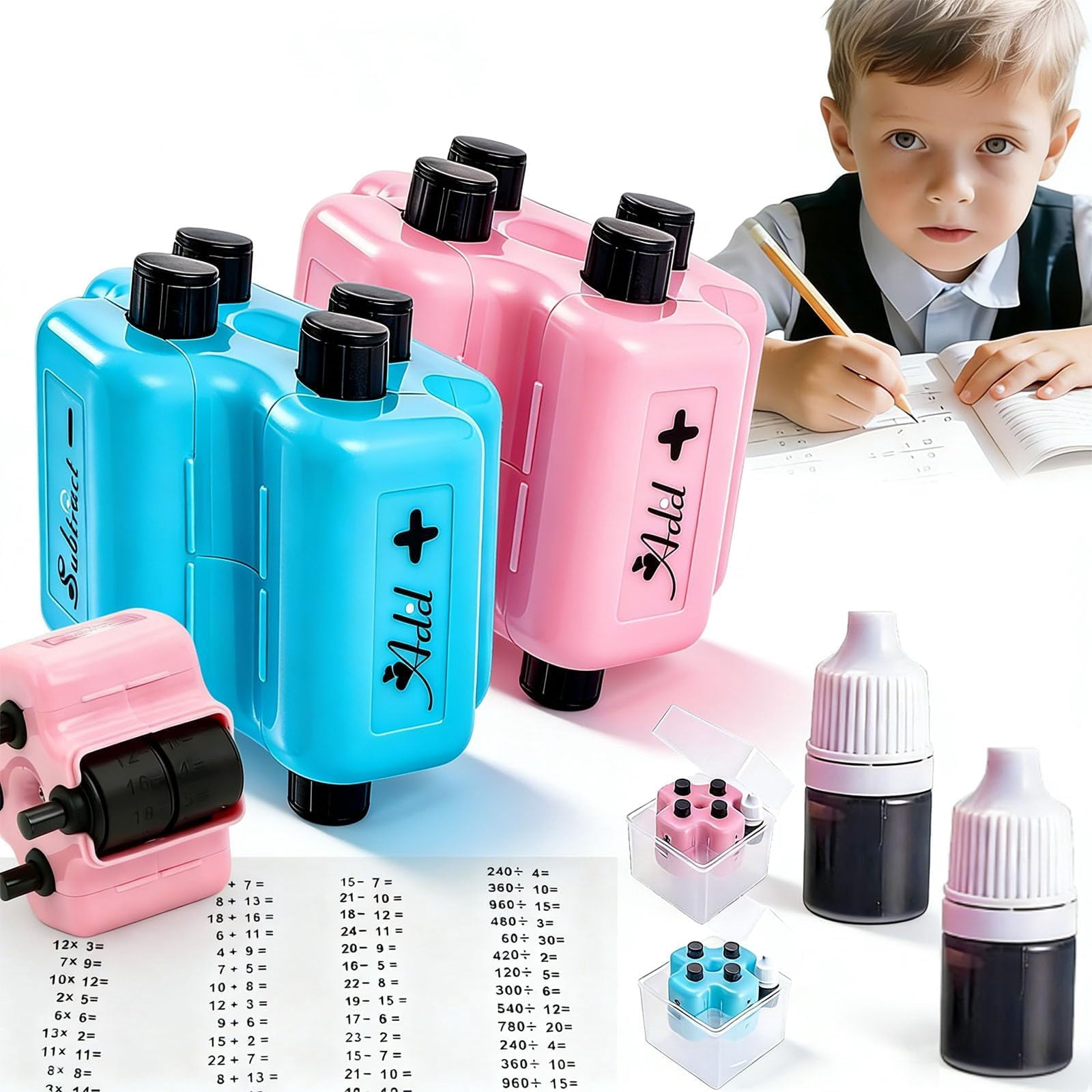 4 in 1 Math Roller Stamp - 2026 New Math Stamp Roller, Randomized ...