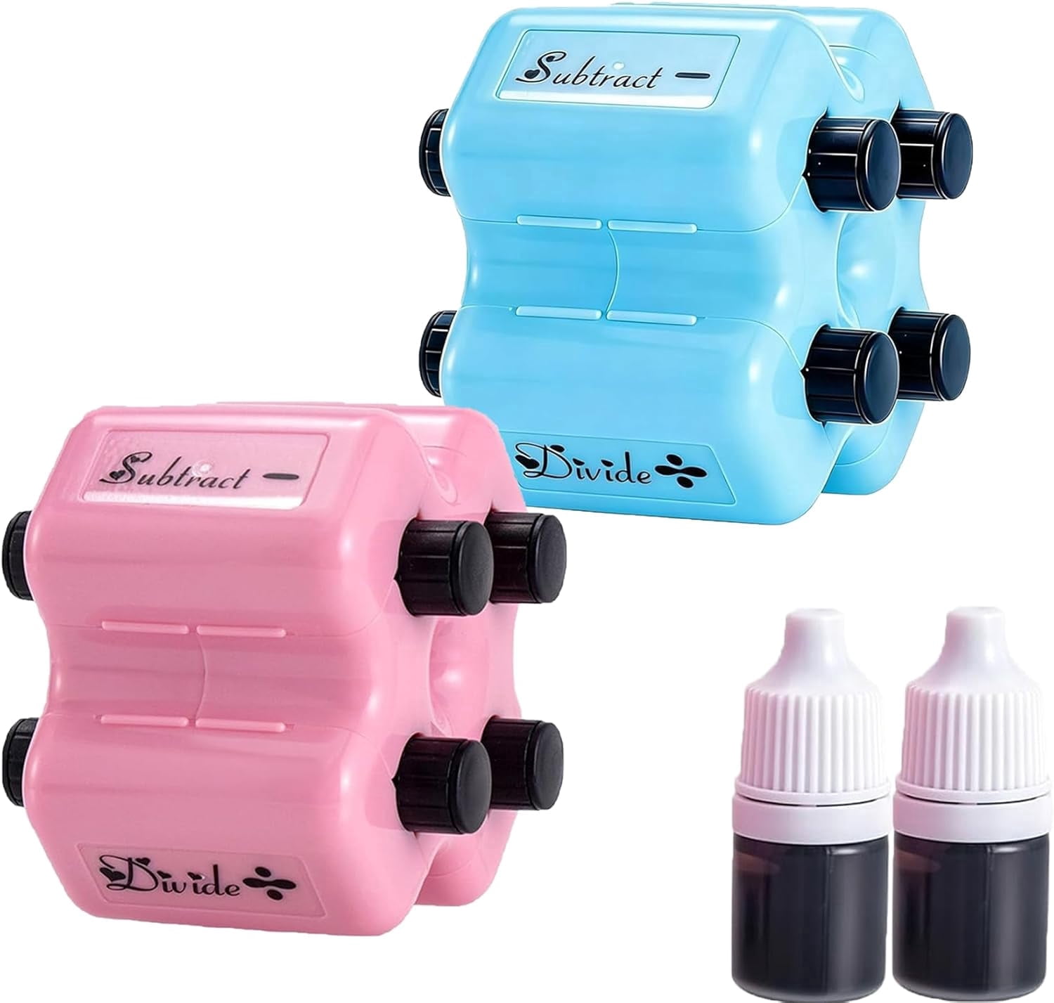 4 in 1 Math Stamp Roller Set, Math Roller Stamp for Kids, Randomized ...