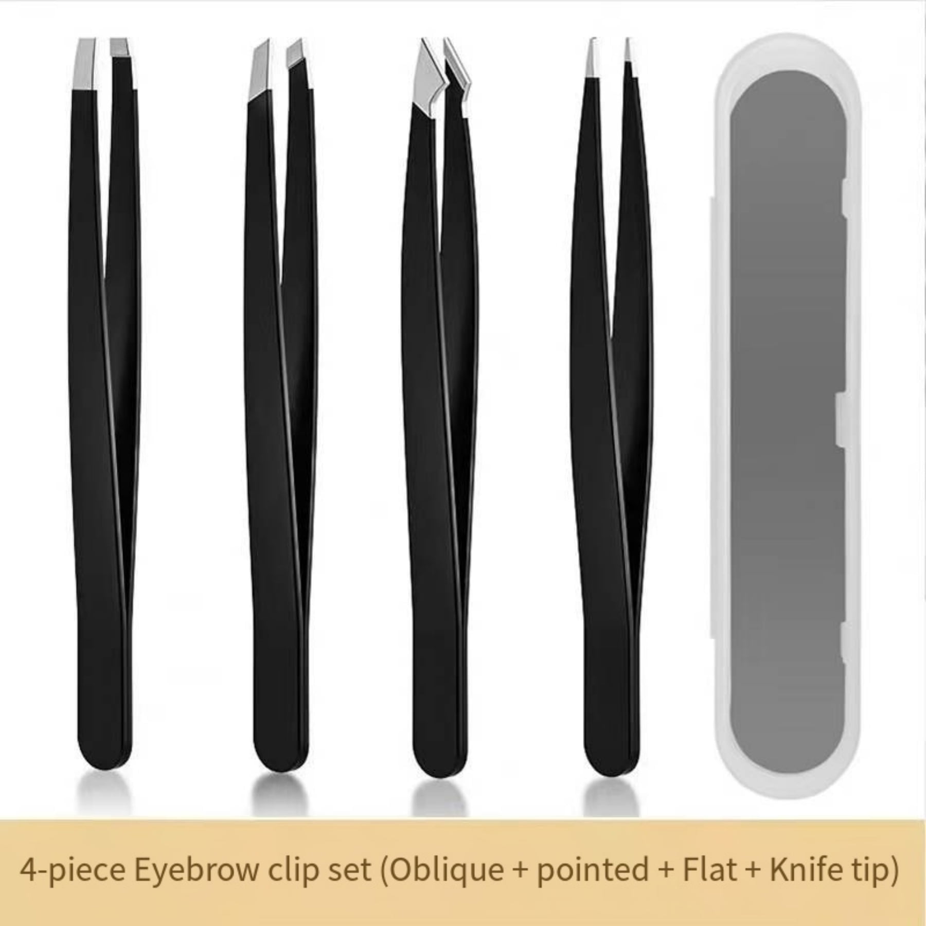 [4+1 Pieces] Tweezers Set with Travel Case, Great Precision Upgrade ...