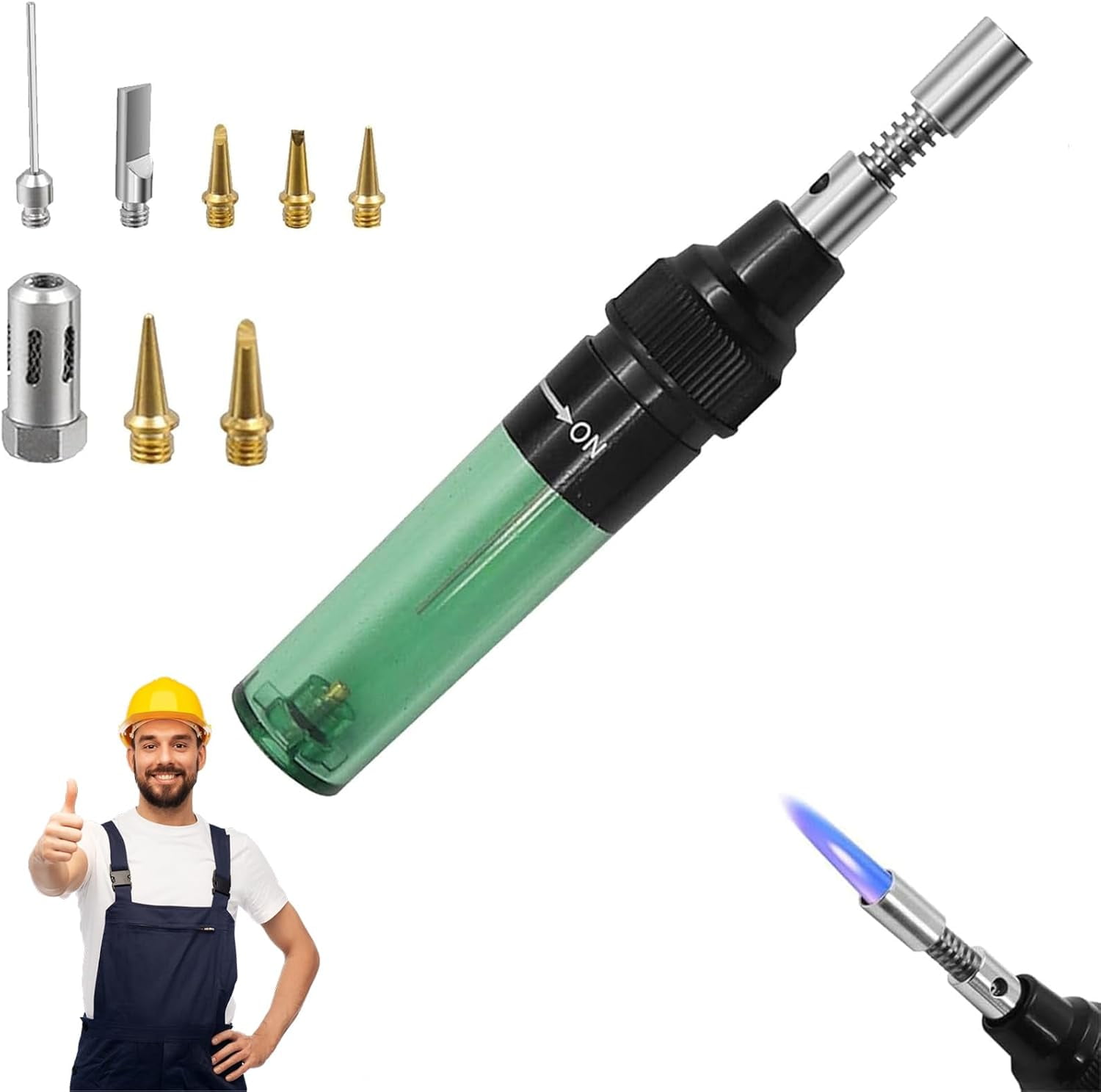 4 in 1 Portable Soldering Iron Kit, Cordless Adjustable Gas Welding ...