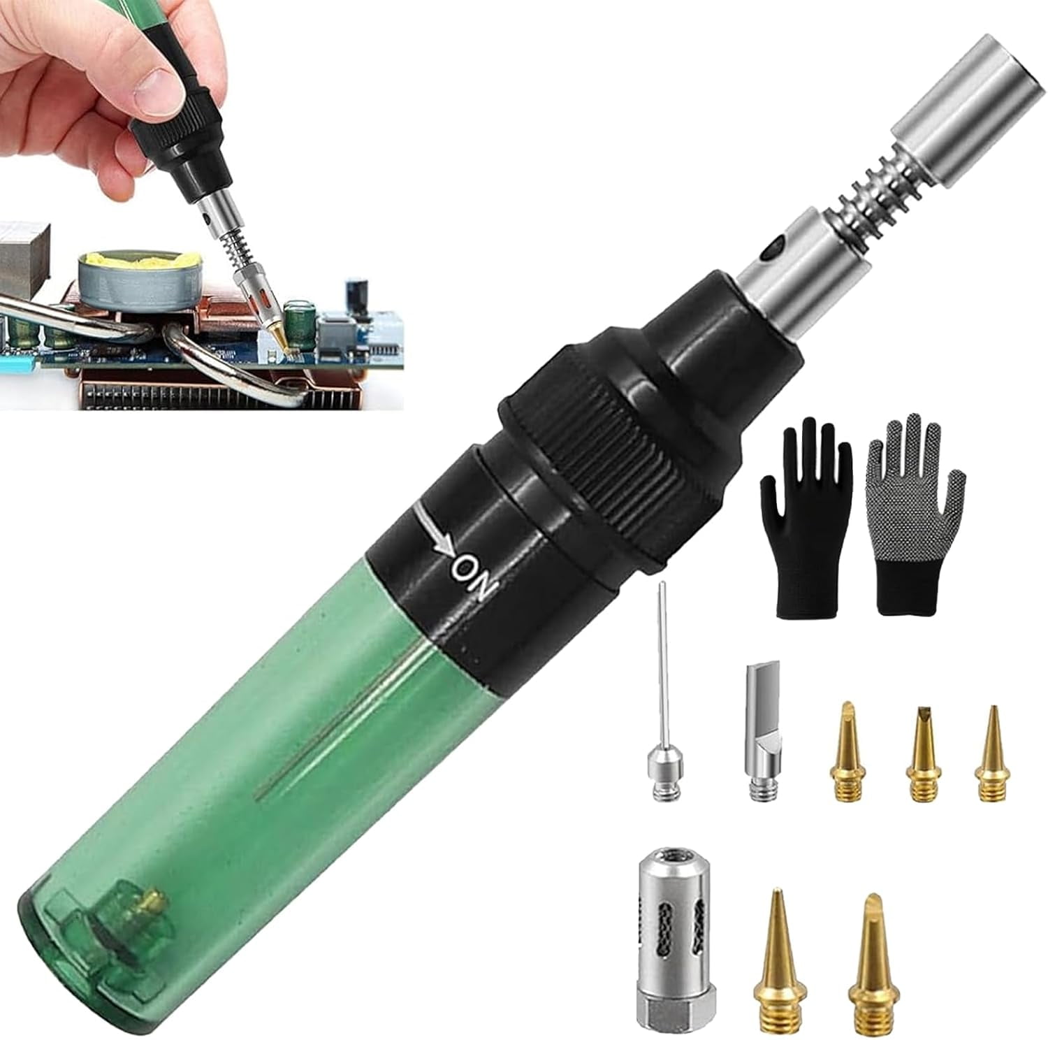 4 in 1 Portable Soldering Iron Kit, Cordless Adjustable Gas Welding ...
