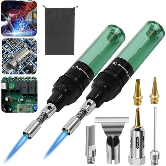 4 in 1 Portable Soldering Iron Kit, Cordless Butane Powered Soldering ...
