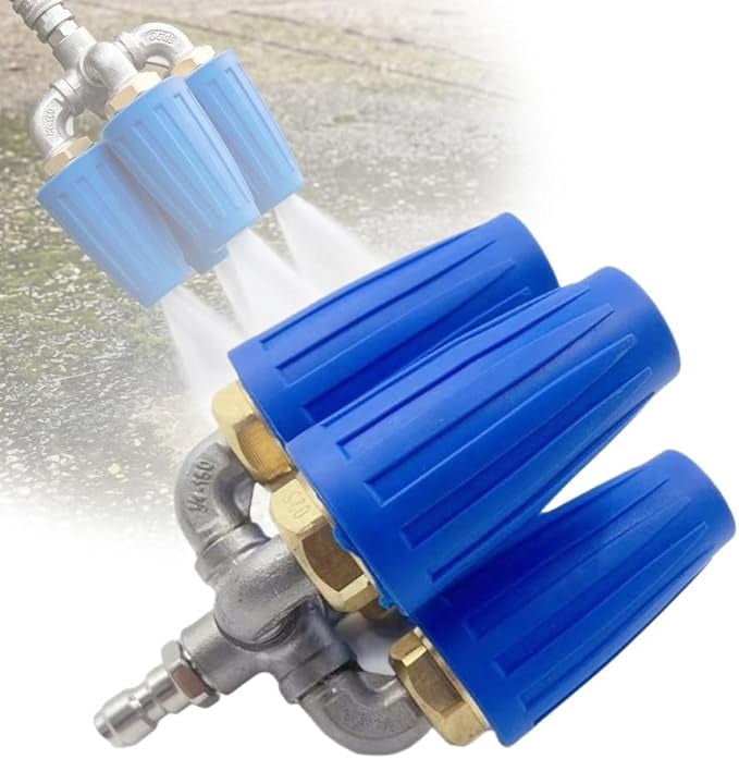 4 in 1 Quadruple Turbo Nozzle Pressure Washer, 360° Rotating Pressure ...
