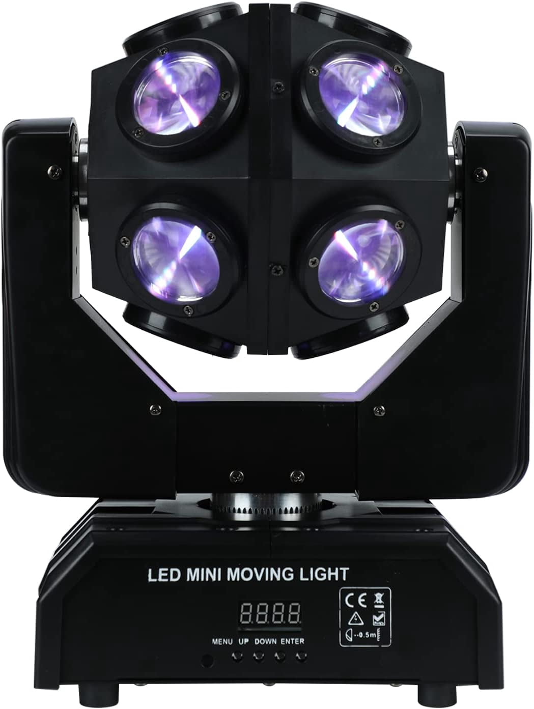 4 in 1 RGBW Moving Head Stage Light, Ball-Shape LED Beam DJ Disco Wash ...