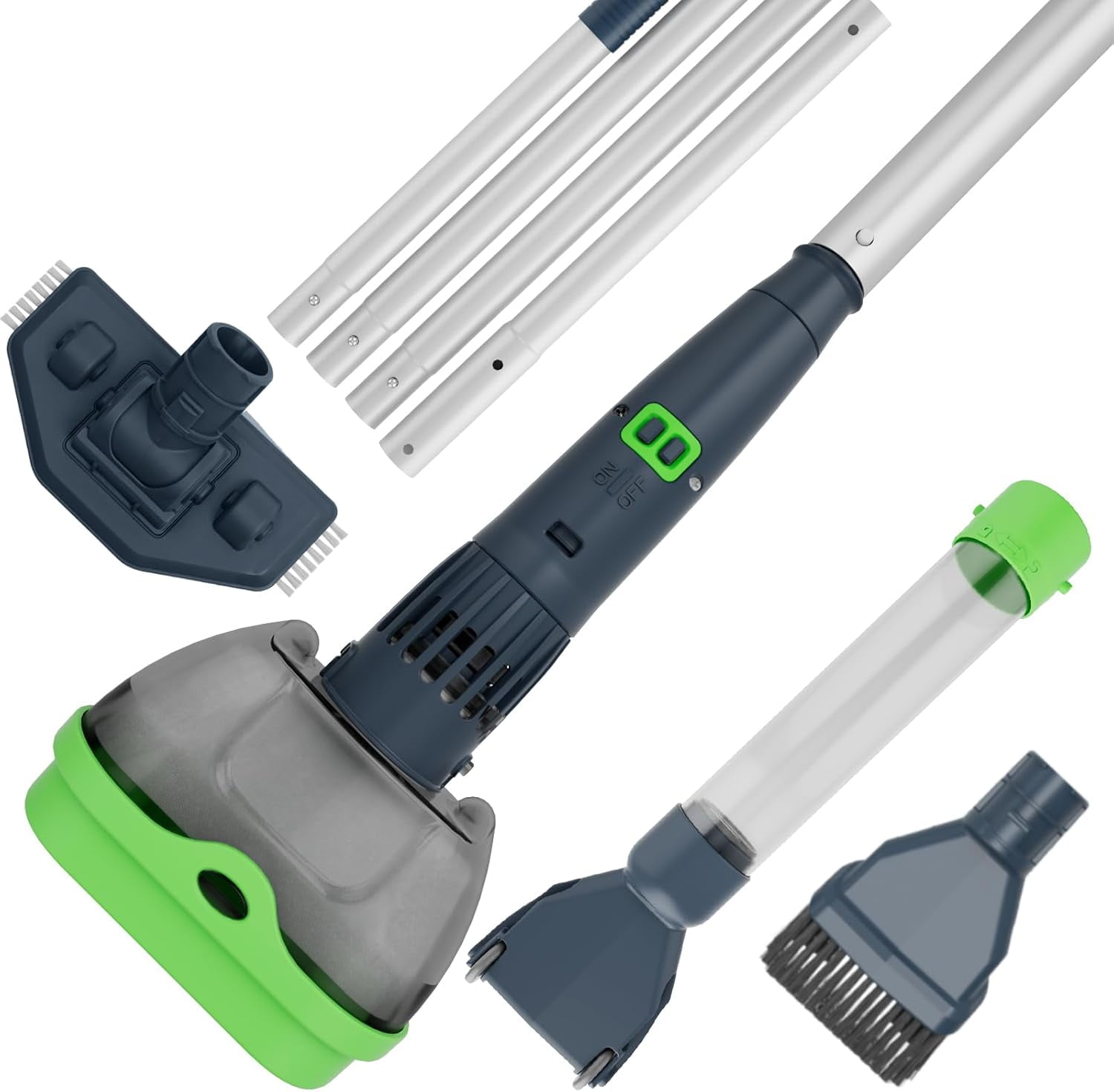 4 in 1 Rechargeable Pool & Spa Hot Tub Vacuum Cleaner - Dual Mode ...