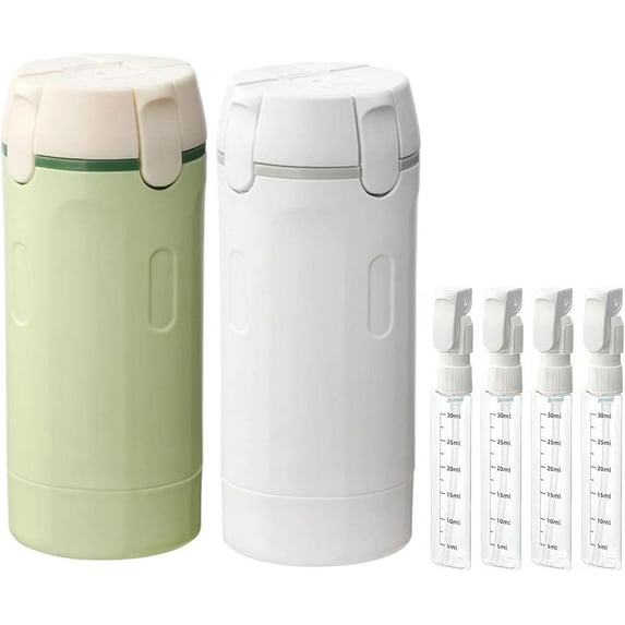 4 in 1 Refillable Travel Dispenser Bottles, Portable Travel Toiletries ...