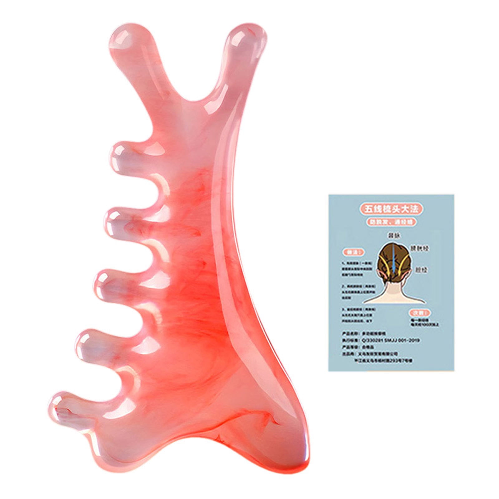 4 In 1 Resin Head Scalp Comb Wide Tooth Massager for Hair Head Facial ...