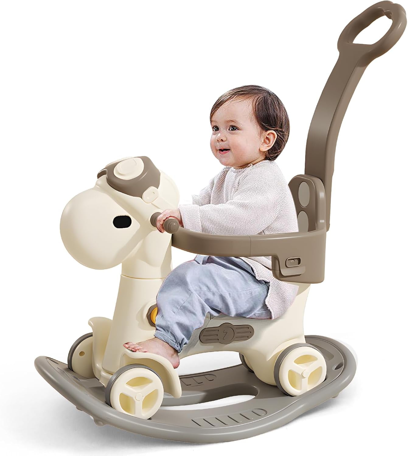 4 in 1 Rocking Horse for Toddlers 1-3 Years Old, Baby Rocking Toy Fun ...