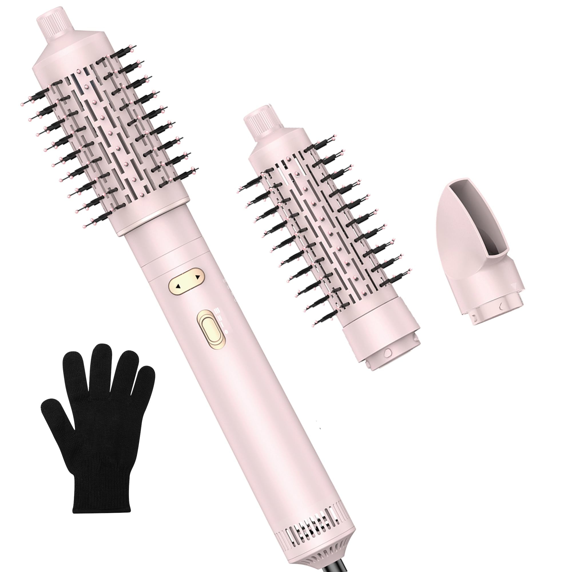 4 in 1 Rotating Hair Dryer Brush,Rotating Round Hot Air Spin Brush Set ...