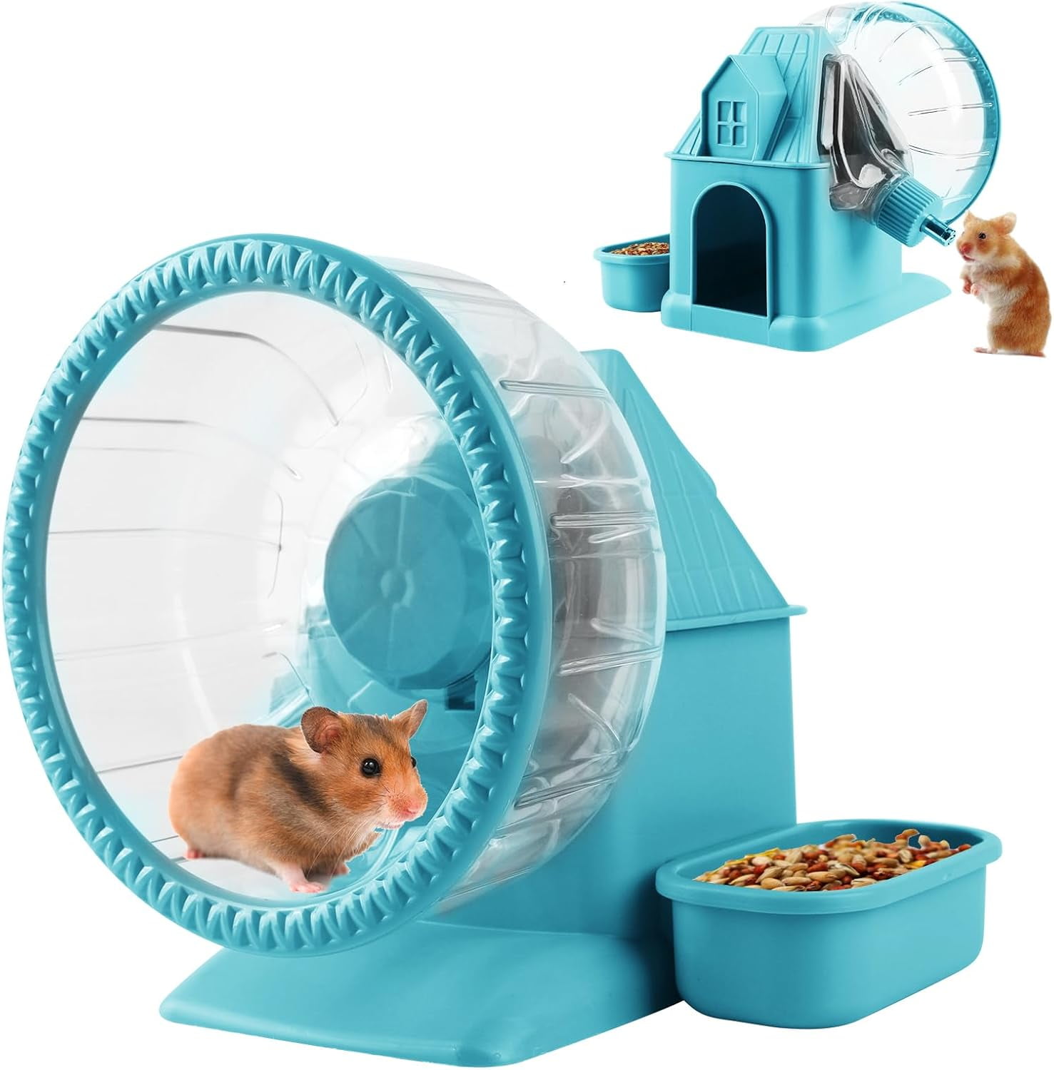 4 in 1 Silent Large Hamster Wheel Multifunctional Hamster Running Wheel ...