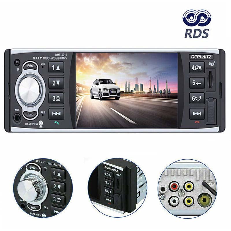 4.1" Single 1 Din Car Radio Bluetooth Stereo MP5 Player Mirror Link ...