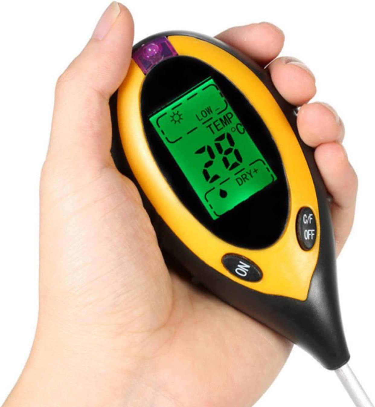 4 In 1 Soil Moisture Tester, Digital Soil Test Kit, Ph, Temperature ...