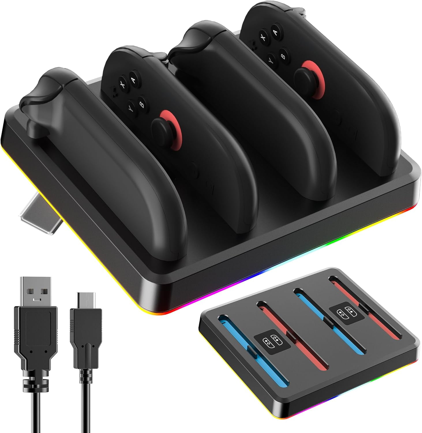 [4 in 1] Switch 2 2025 Charging Dock for joycon Controller, Convenient Switch 2 Charger Docking ...