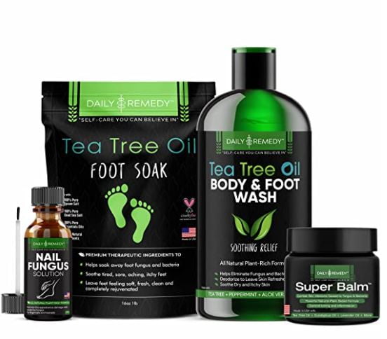 4 in 1 Tea Tree Oil Foot Soak, Superbalm, Nail Fungus Solution and Body ...