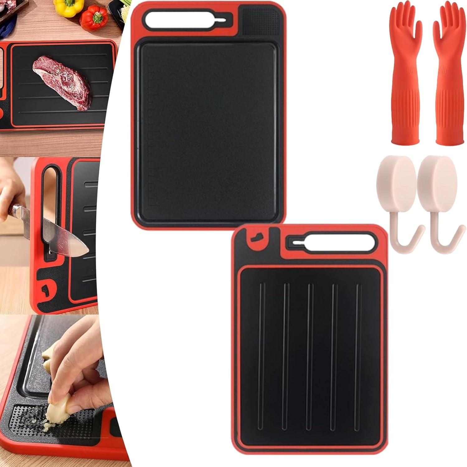 4 in 1 Thawing Mat, 4 in One Thawing Mat, 4 in 1 Defrosting Tray for ...