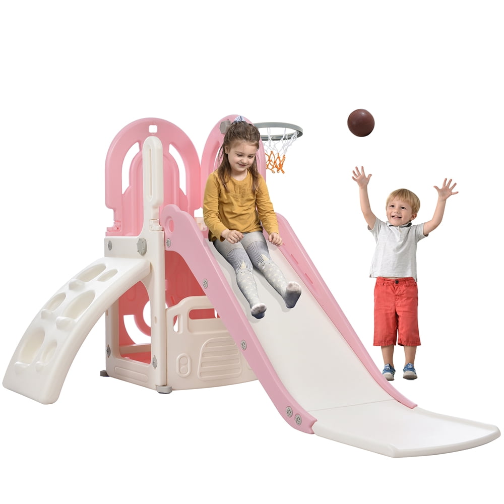 Triple Tree 4 in 1 Toddler Slide and Climb Set, Kids Playground Climber ...