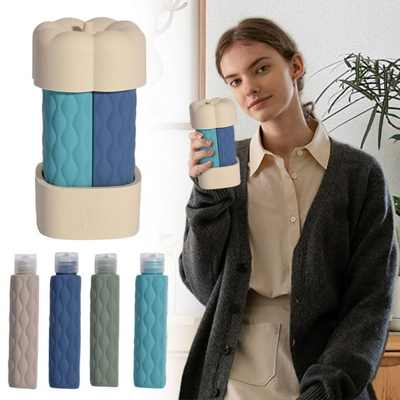 4 in 1 Travel Bottles for Toiletries - Silicone Travel Containers ...