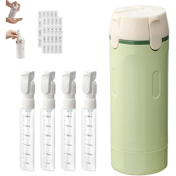 4 In 1 Travel Dispenser Bottle, Portable Leak-Proof Reusable Toiletry ...
