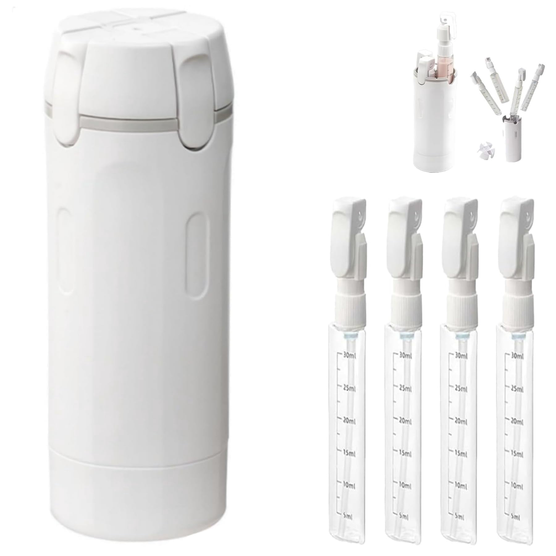 4 in 1 Travel Dispenser, Refillable Leakproof Travel Bottles for ...
