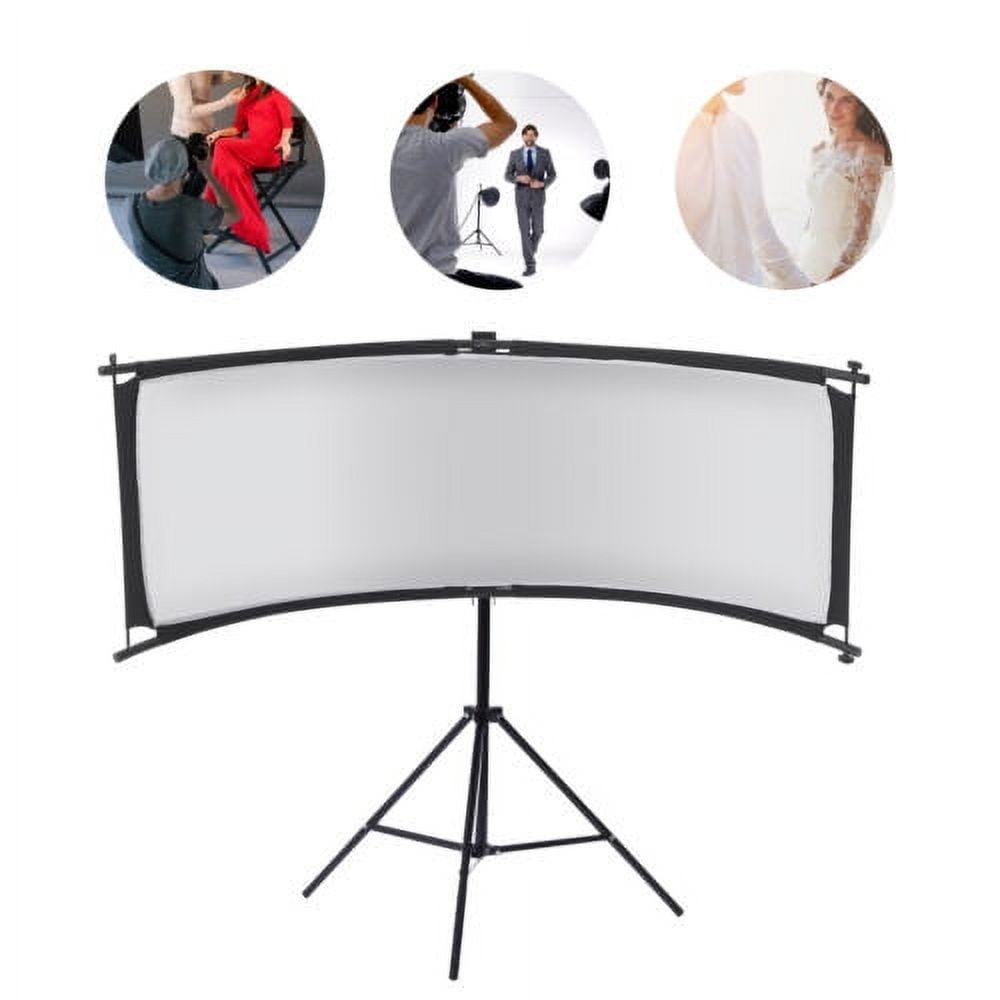 4" 1 U Curved Clamshell Light Reflector Diffuser Studio Light Stand ...