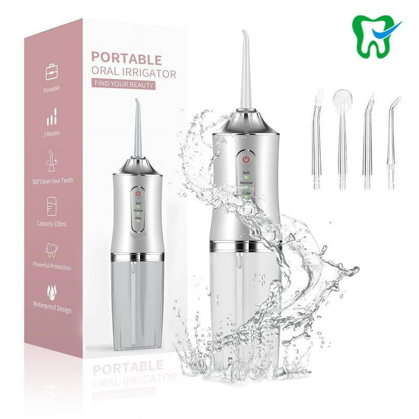 4 In 1 Water Flosser For Teeth, Cordless Water Flossers Oral Irrigator ...