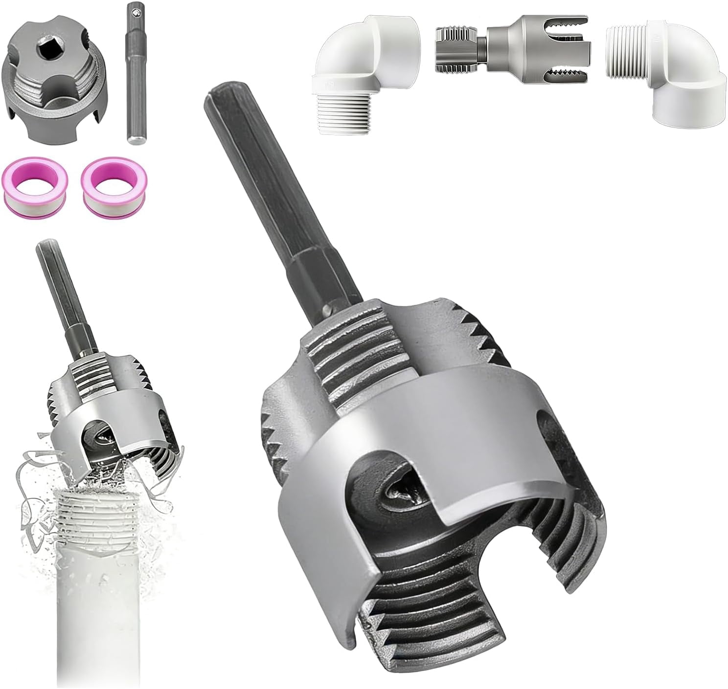 4 in 1 Water Pipe Threader Tool, 2026 Integrated Internal & External ...
