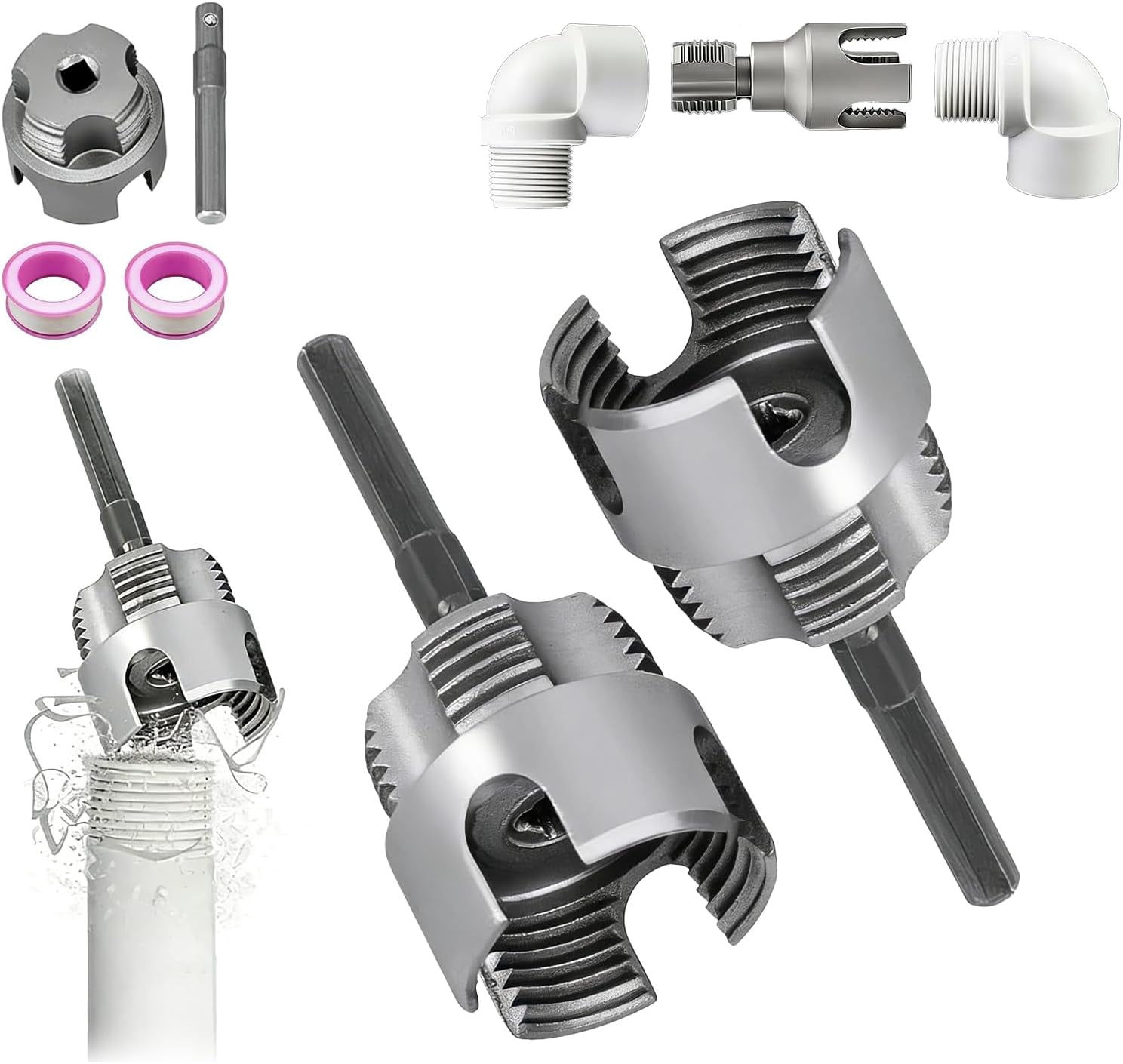 4 in 1 Water Pipe Threader Tool, 2026 Integrated Internal & External ...
