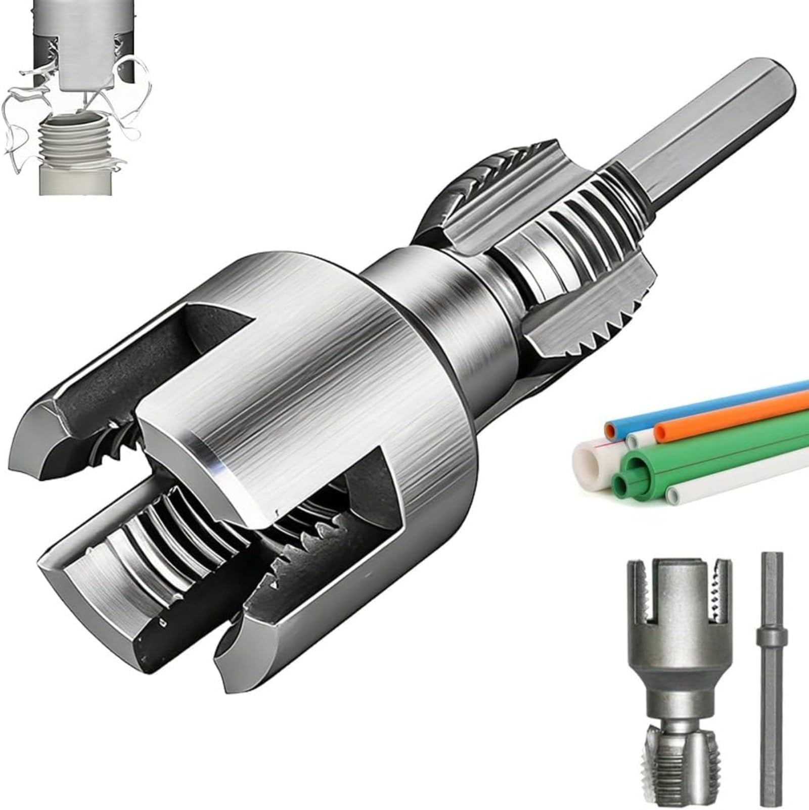 4 in 1 Water Pipe Tool, 4 in 1 Universal Pipe Opener for PVC Pipes ...