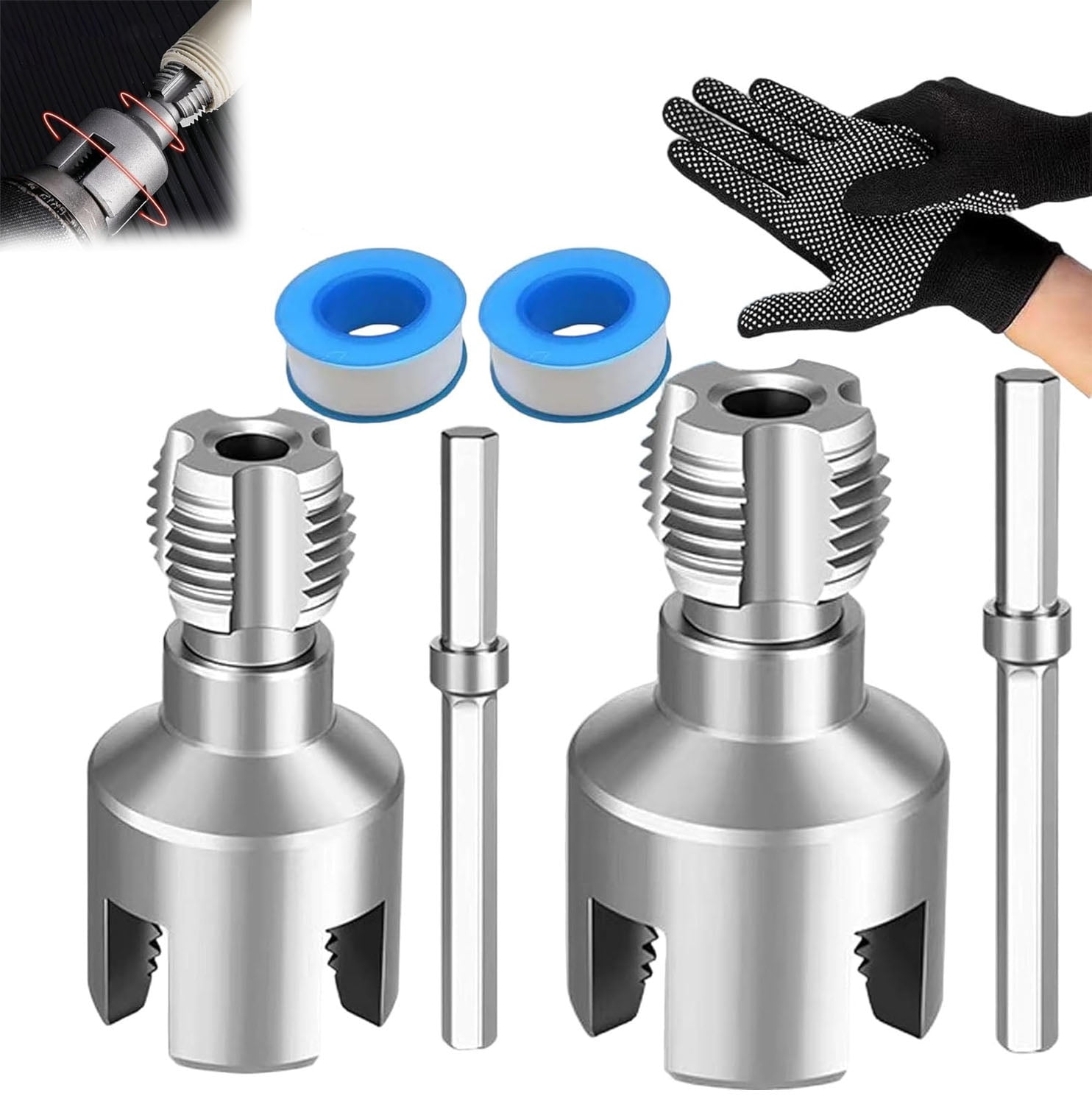 4 in 1 Water Pipe Wrench, 4 in 1 Pipe Threader, Universal Pipe Opener ...