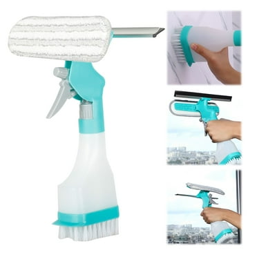 1 Pack 2-in-1 Window & Glass Cleaning Set - Squeegee and Mesh Brush ...