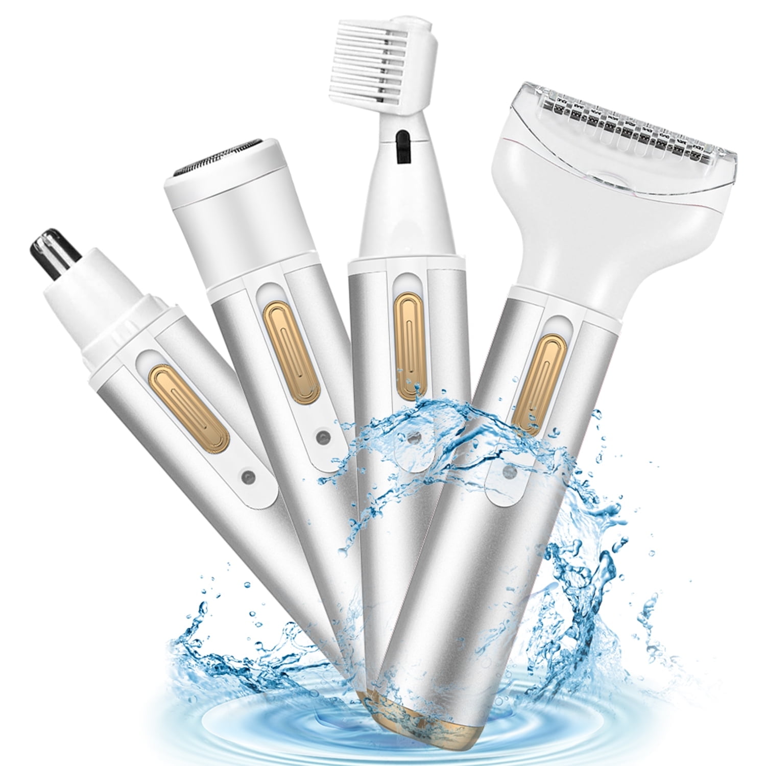 4 in 1 Electric Lady Grooming Kit: Waterproof Razor, Painless Epilator ...