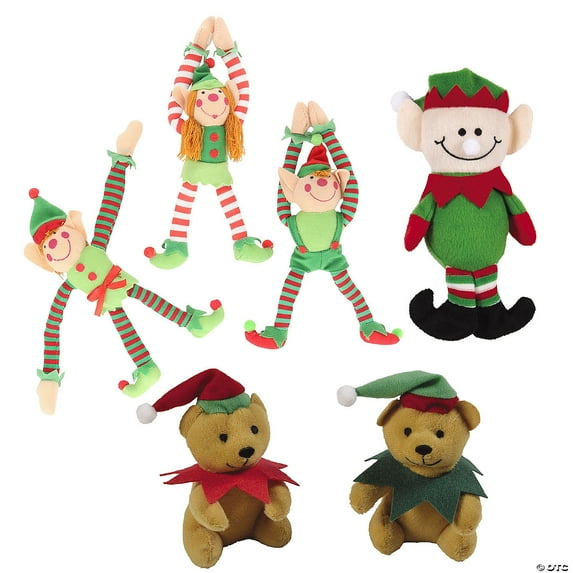 4" - 10" Christmas Stuffed Elf Assortment - 36 Pieces - Walmart.com