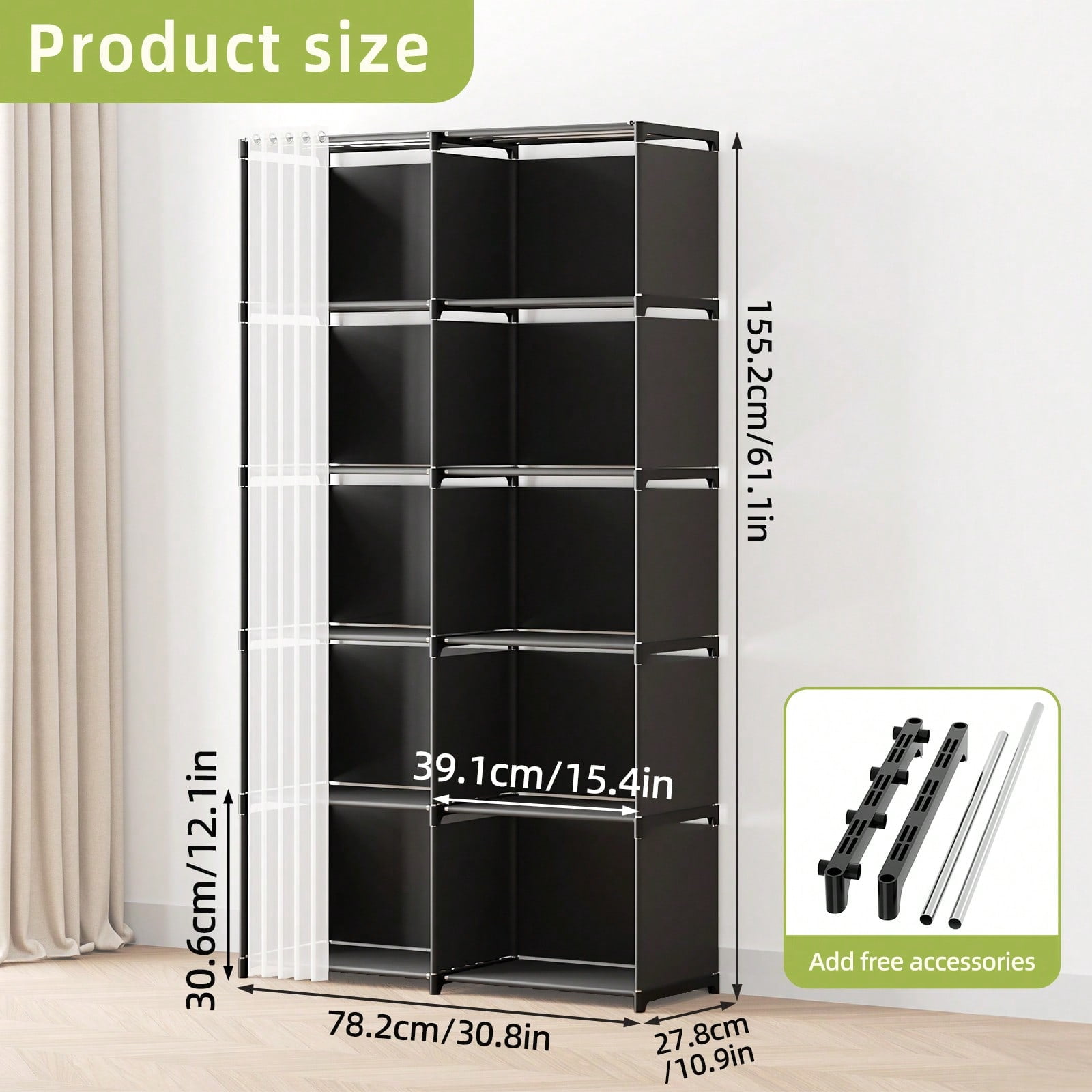 4/10 Compartment Bookshelf Organizer – Space-Saving Storage Shelf ...