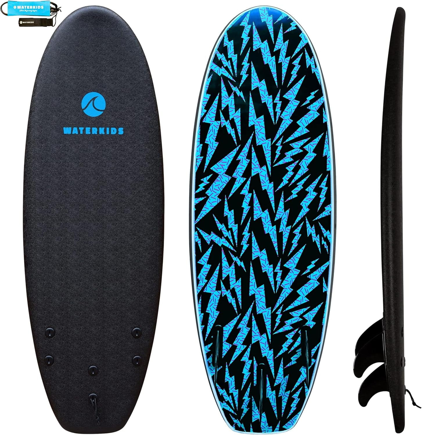 4'10 Kids Surfboard & Leash, Perfect for Learning How to Surf, Made for ...