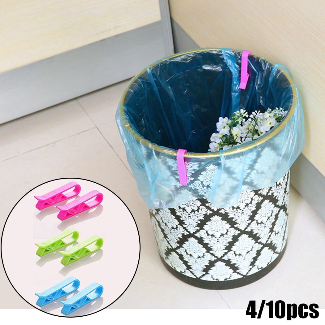 4-10 Pack Plastic Bin Bag Clips for Kitchen Garbage Waste Management ...