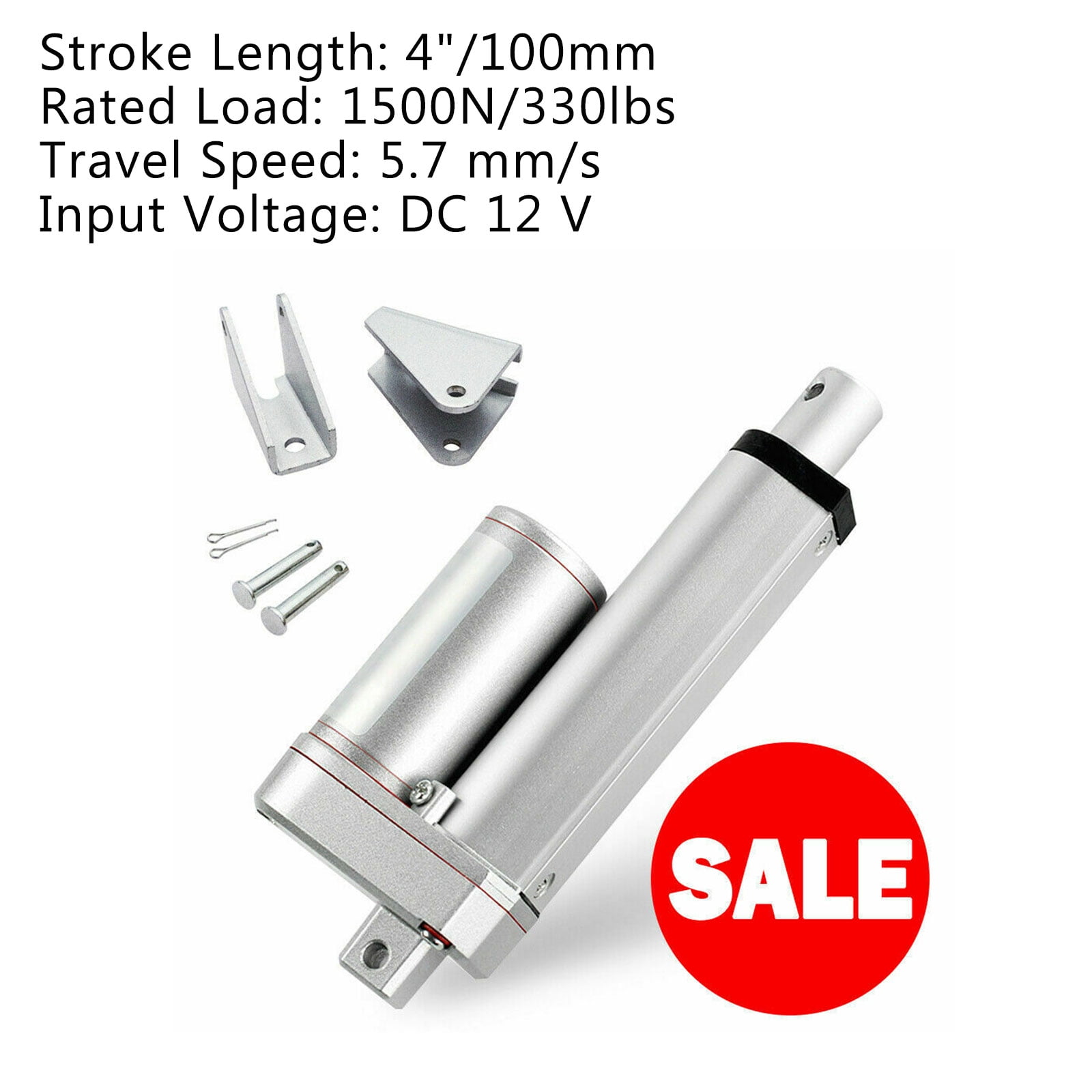 4"/100mm Heavy Duty Linear Actuator Snow Blower 12V Stroke 1500N Max ...