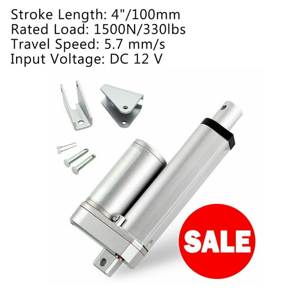 4"/100mm Heavy Duty Linear Actuator Snow Blower 12V Stroke 1500N Max ...