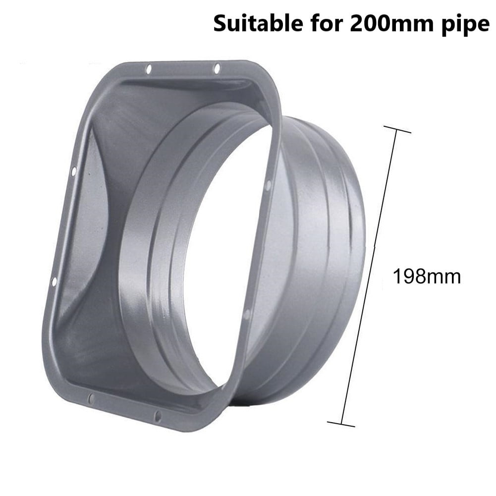 4-10Inch Metal Pipe Flange Tube Air Ventilation Hose Connector Exhaust ...