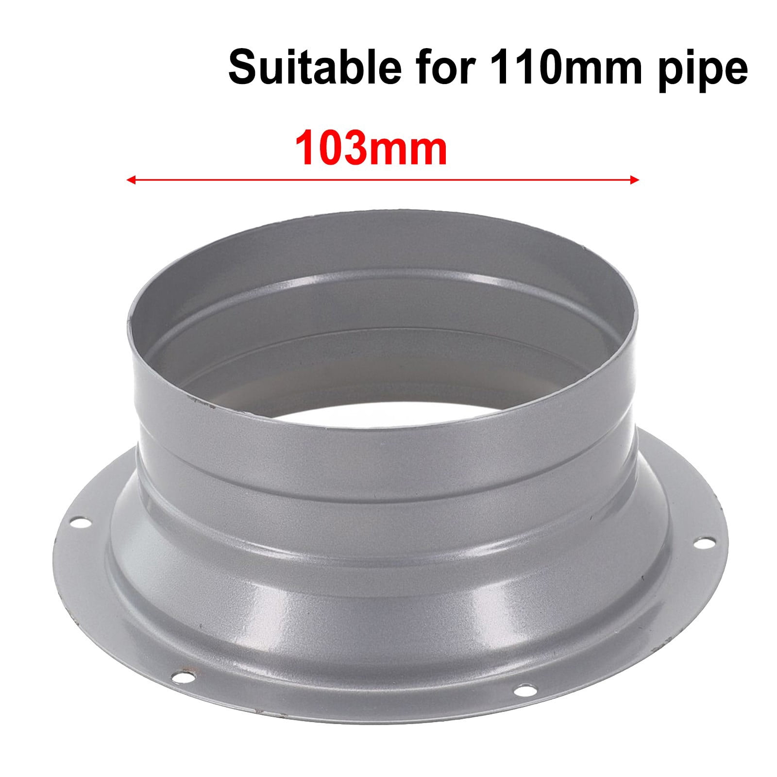 4-10Inch Round Pipe Flange Aluminum Tube Air Ventilation Hose Connector ...