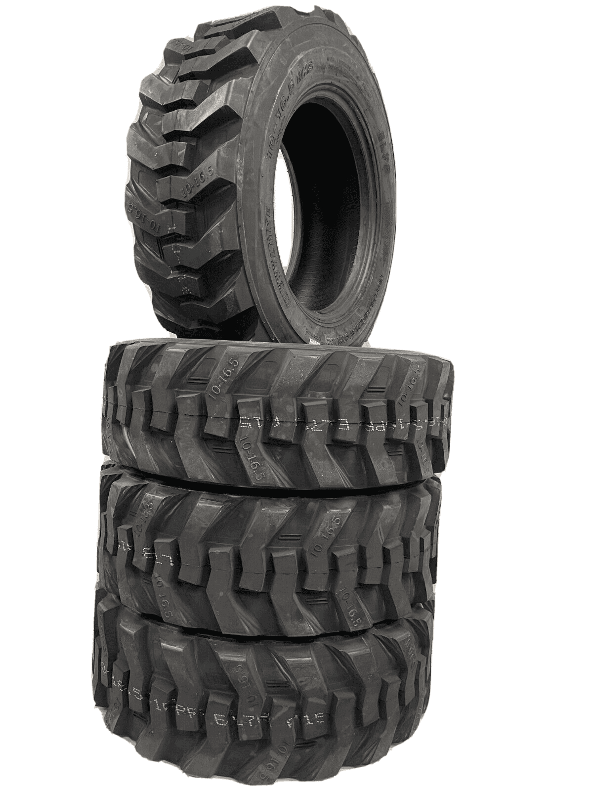 Bobcat 10X16.5 Skid Steer Tires, Set of 4, HD, Tubeless, Reinforced ...