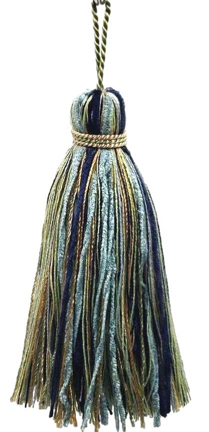 4" (10cm) Beautiful Handcrafted Chenille Tassel | Craft Tassel # TS4CHENILLE,, Blue Seas #CR05 ...