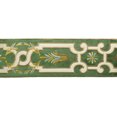 4" (10cm) Beautifully Embroidered Woven Tape Trim with unique geometric ...
