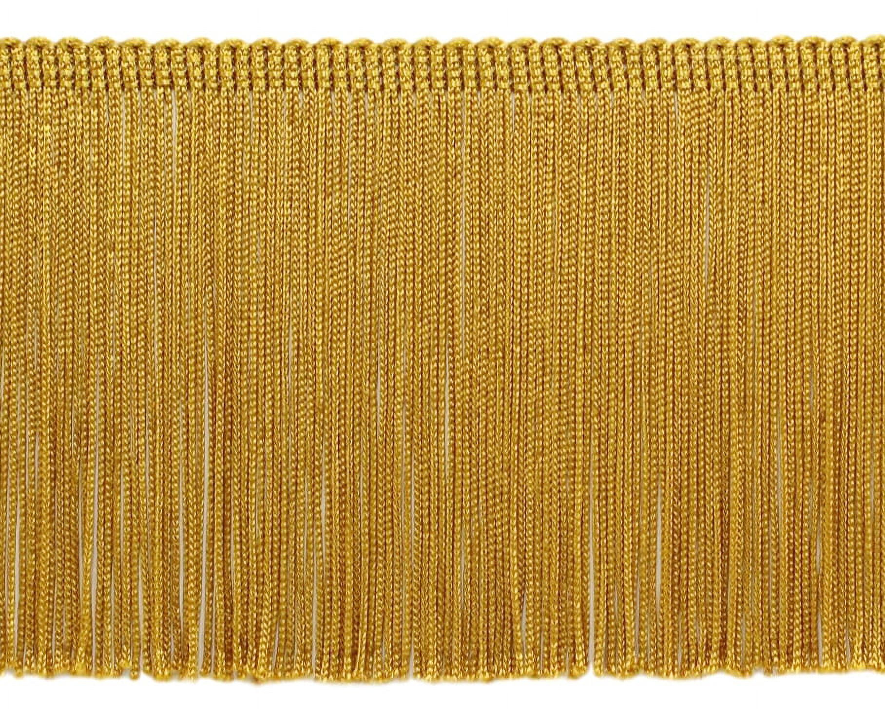 4" (10cm) Chainette Fringe Trim # CF04,, Brass Gold #D05 (Dark Yellow ...