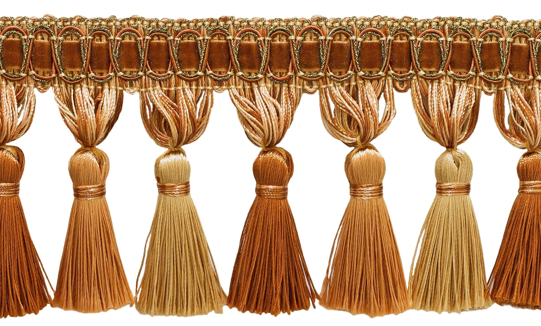 4" (10cm) Noblesse Collection Elegant Tassel Fringe Trim # TFH4 ...