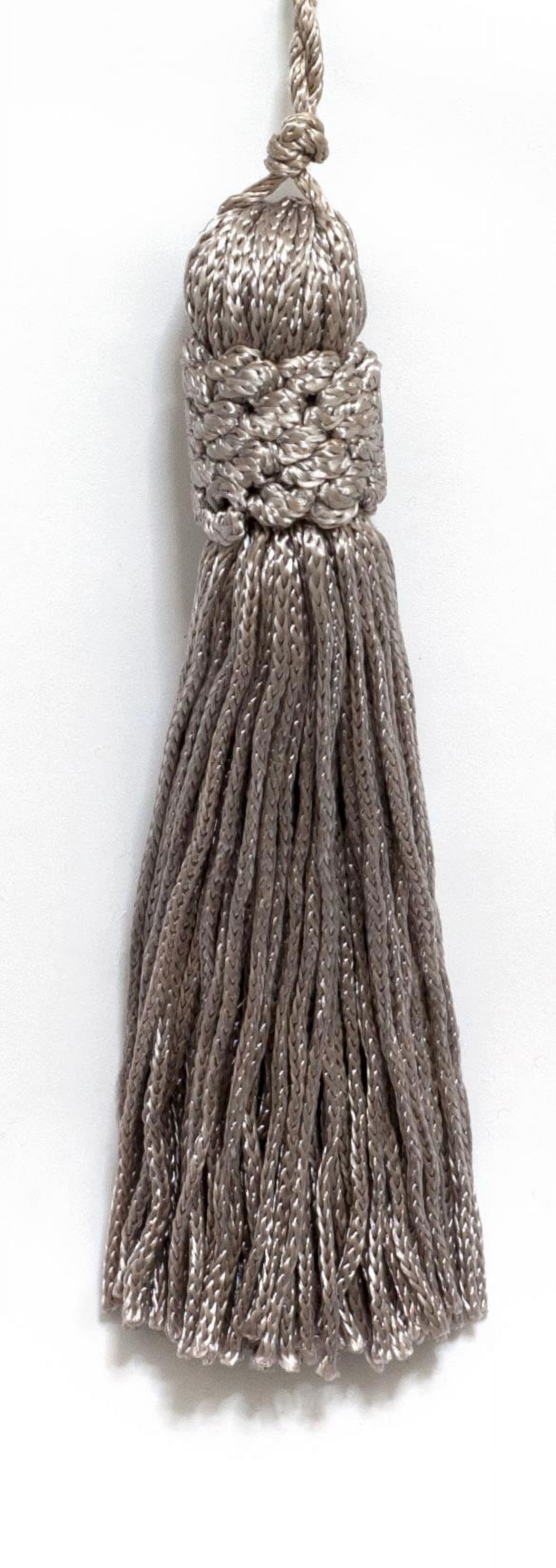 4" (10cm) Small Crown Tassel | Craft Tassel # CT04,, Dark Grey #D15 ...