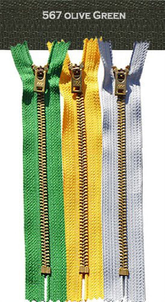 4" - 11" Jean Zippers ~ YKK #5 Jeans ~ Brass By Each (Select Length ...