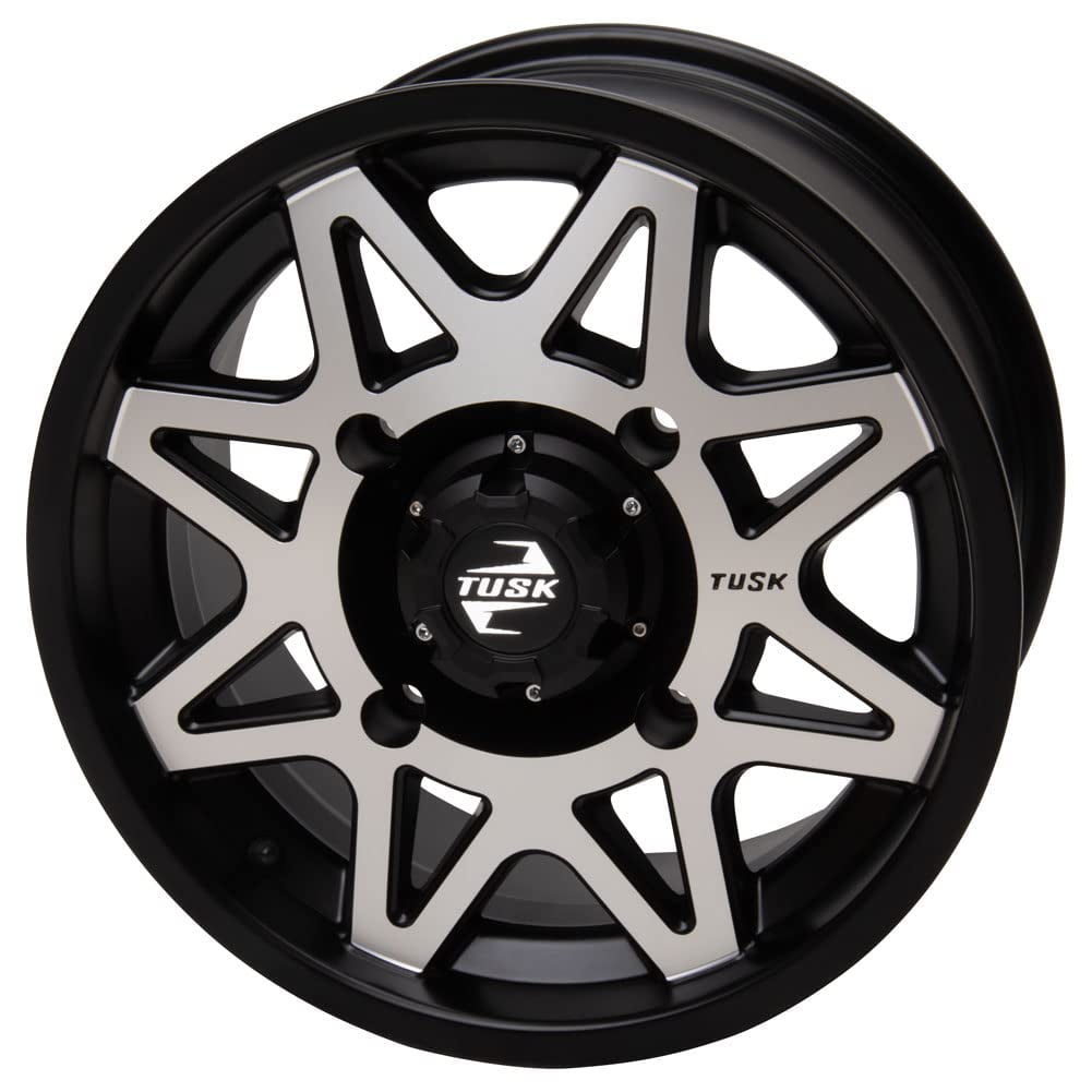 4/110 Tusk Tintic Wheel 15x7 5.0 + 2.0 Machined/Black For HONDA RINCON ...