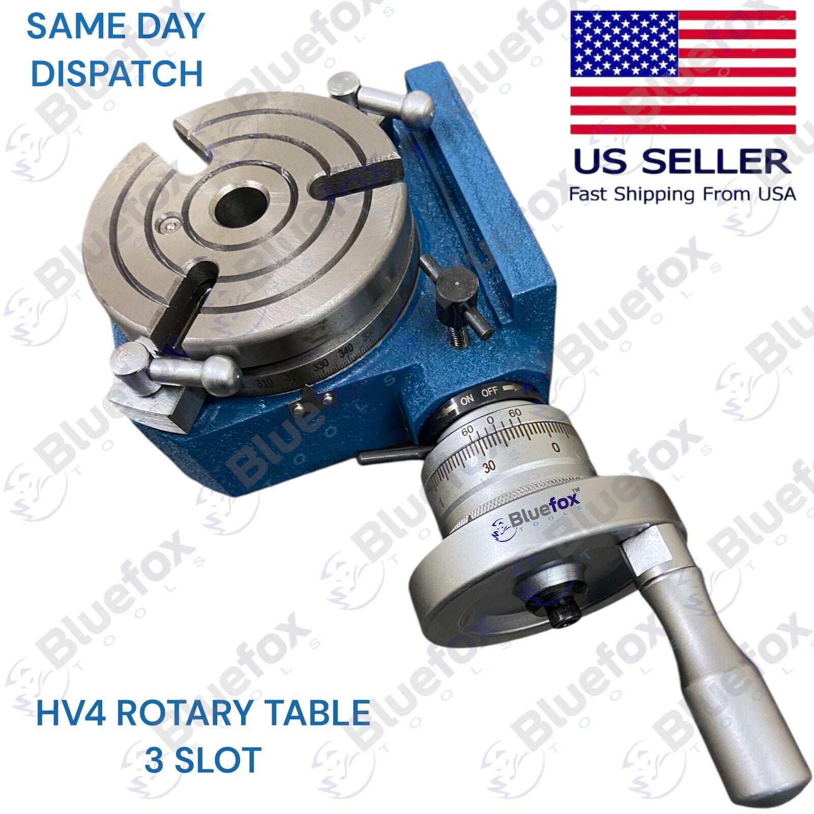 4" 110mm HV4 Horizontal Vertical Rotary Table with M8 Clamp Kit for ...