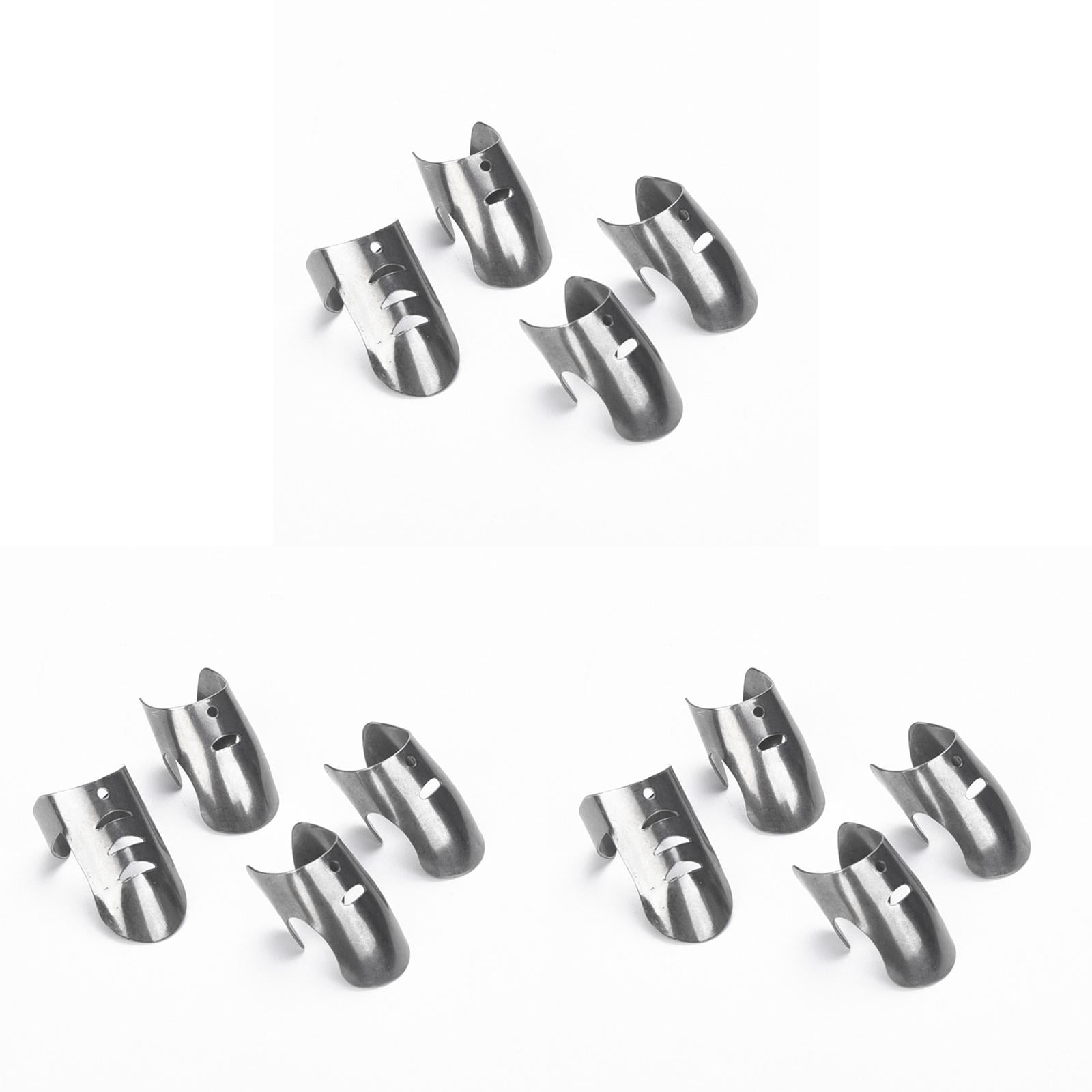 4/12/20pcs Stainless Steel Thumb Cutter Sturdy Finger Protectors for ...